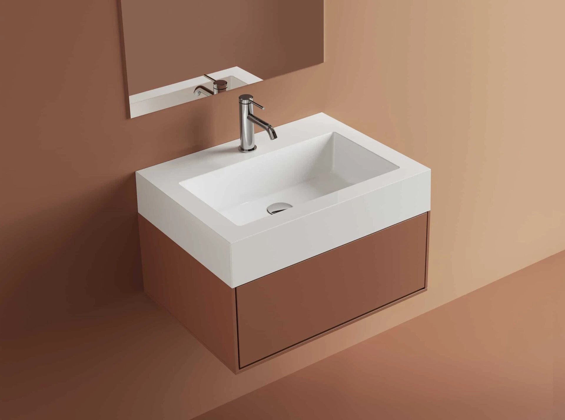 600mm Wide Slab Stone Resin Sink | by Harvey George