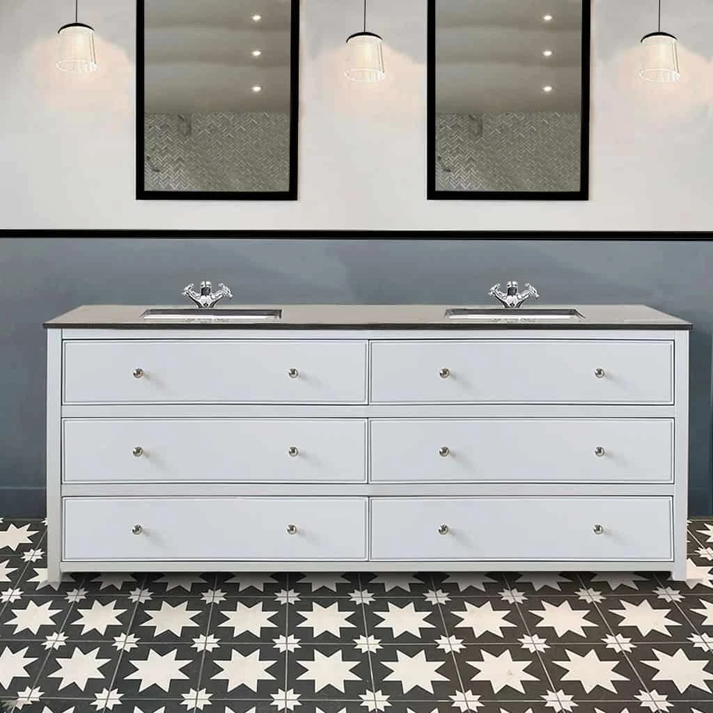 Amy Double Chest Painted Bathroom Vanity Unit | Harvey George