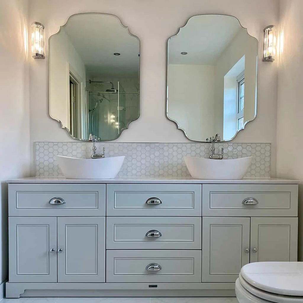 Sofia Large Painted Bathroom Vanity Unit & Sit-on Basin | Harvey George