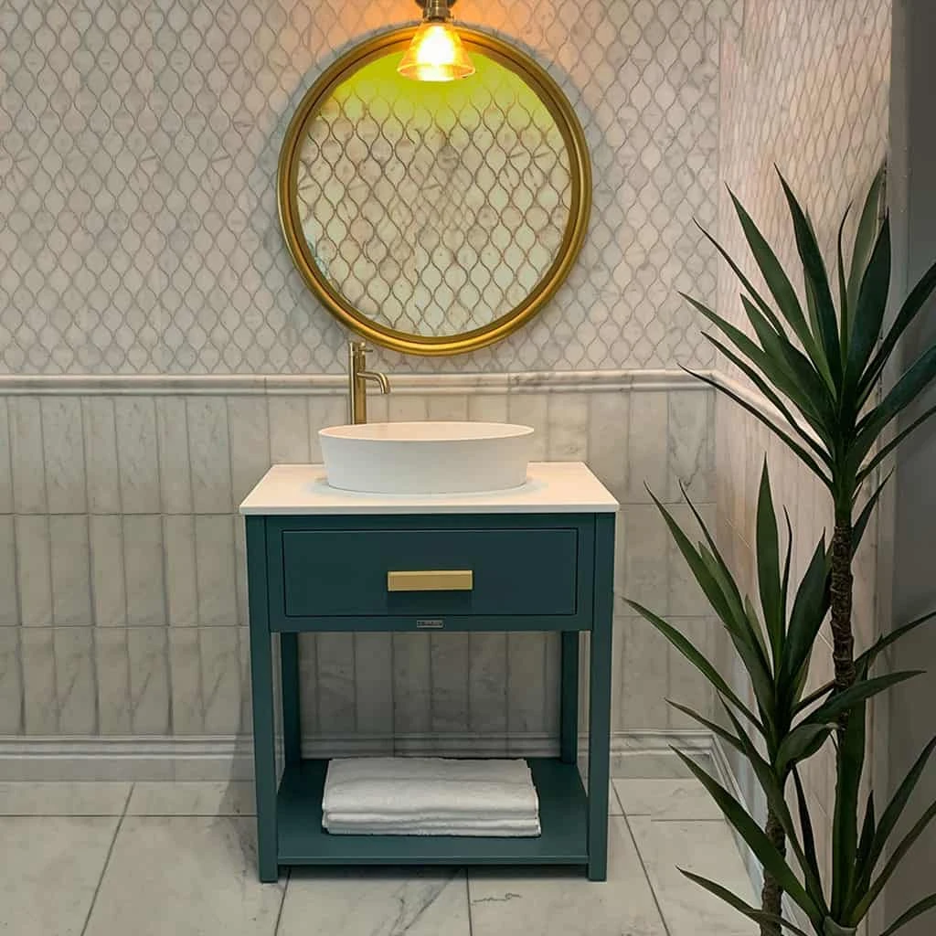 Eva Single Sit on Basin Painted Bathroom Vanity Unit - Harvey George