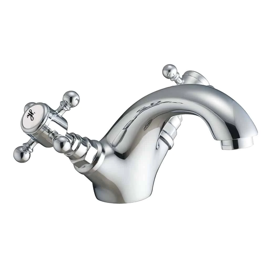 Heritage Traditional Mono Basin Mixer, Polished Chrome