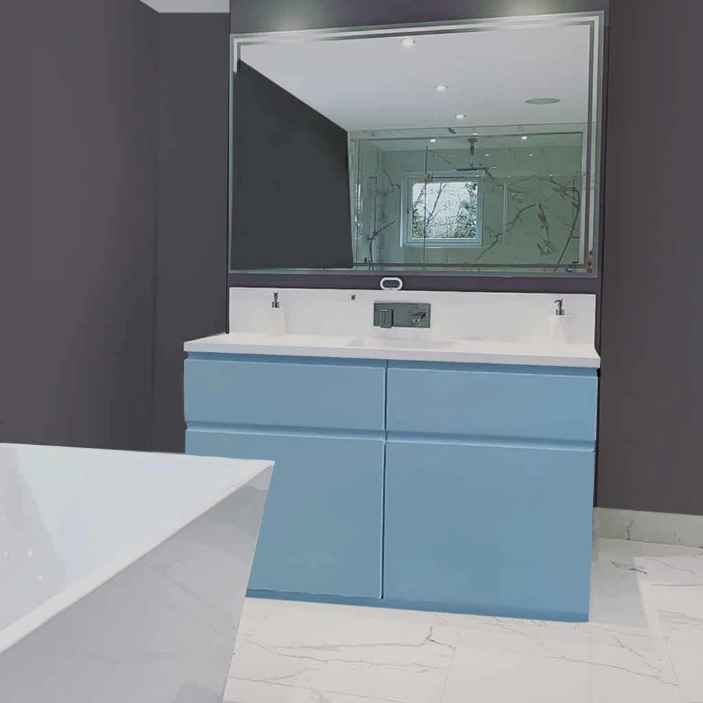 Moderna Single under counter Basin Painted Bathroom Vanity Unit ...