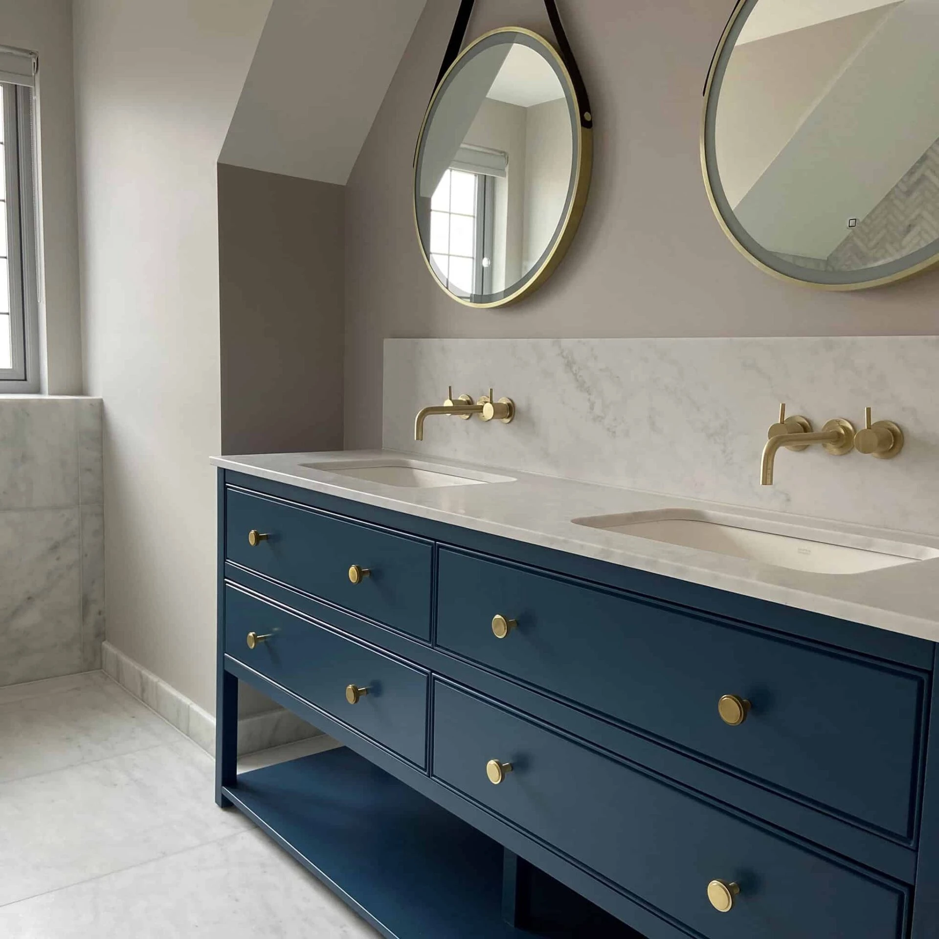 Amy Painted Bathroom Vanity Unit & Basin | Harvey George